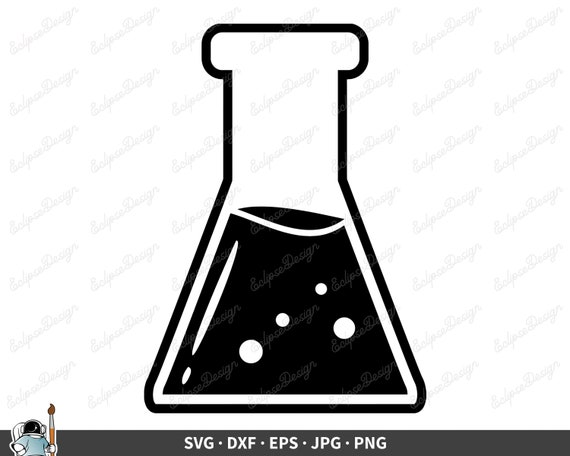 Science Beaker Clipart Black And White