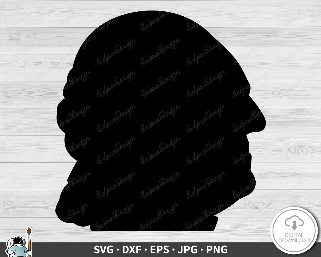 Old Man Statue Bust SVG Clip Art Cut File Silhouette Dxf Eps Png Jpg ...