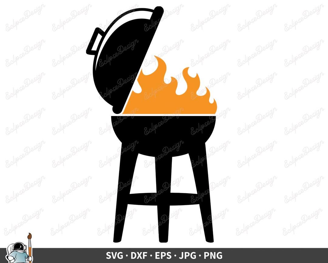 Grill Barbecue SVG Clip Art Cut File Silhouette Dxf Eps Png - Etsy