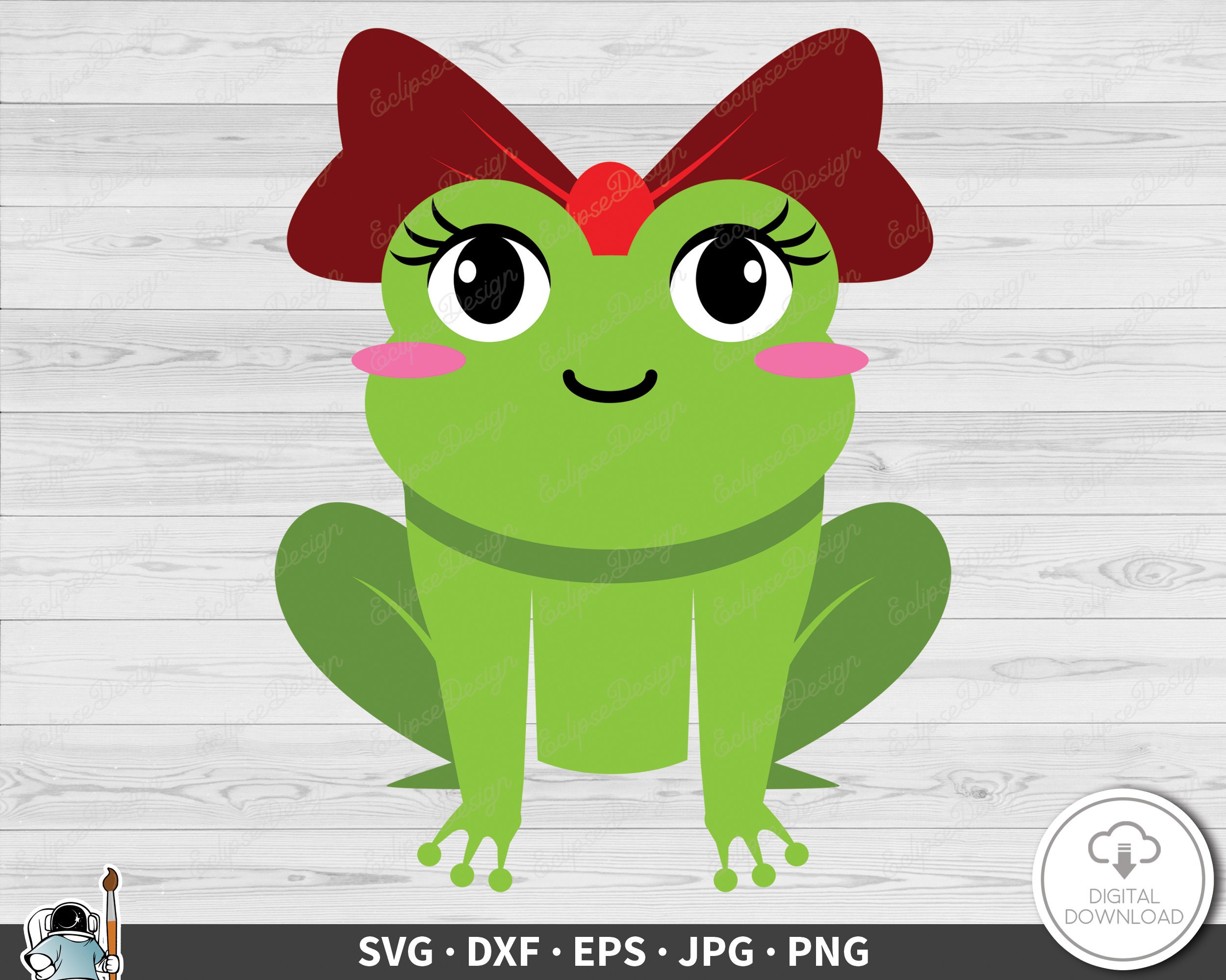 Cute Girl Frog Cartoon
