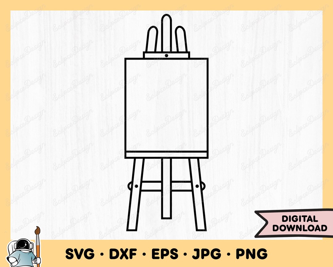 Art Easel SVG Artist Clip Art Cut File Silhouette Instant Digital ...