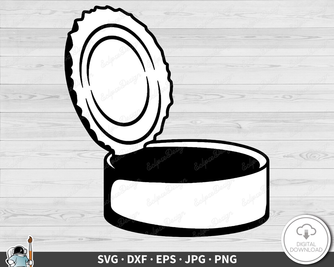 Tin Can SVG Tuna Clip Art Cut File Silhouette Instant Digital Download ...