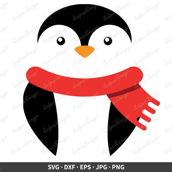 Penguin Face Svg - Etsy