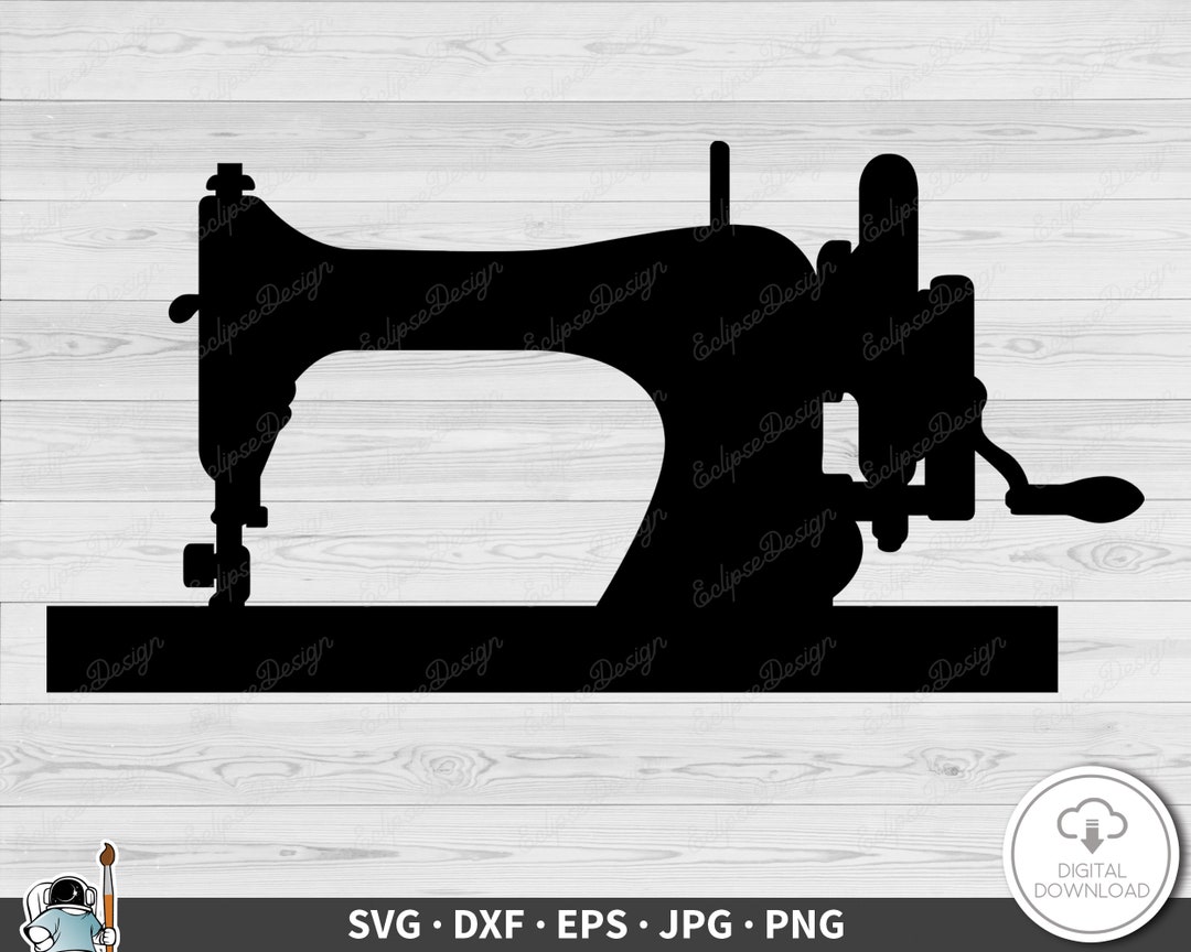 Sewing Machine SVG Clip Art Cut File Silhouette Instant Digital ...