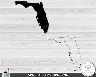 Florida Flag Map SVG PNG American Flag Svg Florida Outline - Etsy