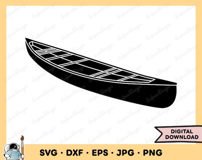 Canoe Svg File, Canoe Cut File, Canoe Svg Design, Canoe Svg Image ...
