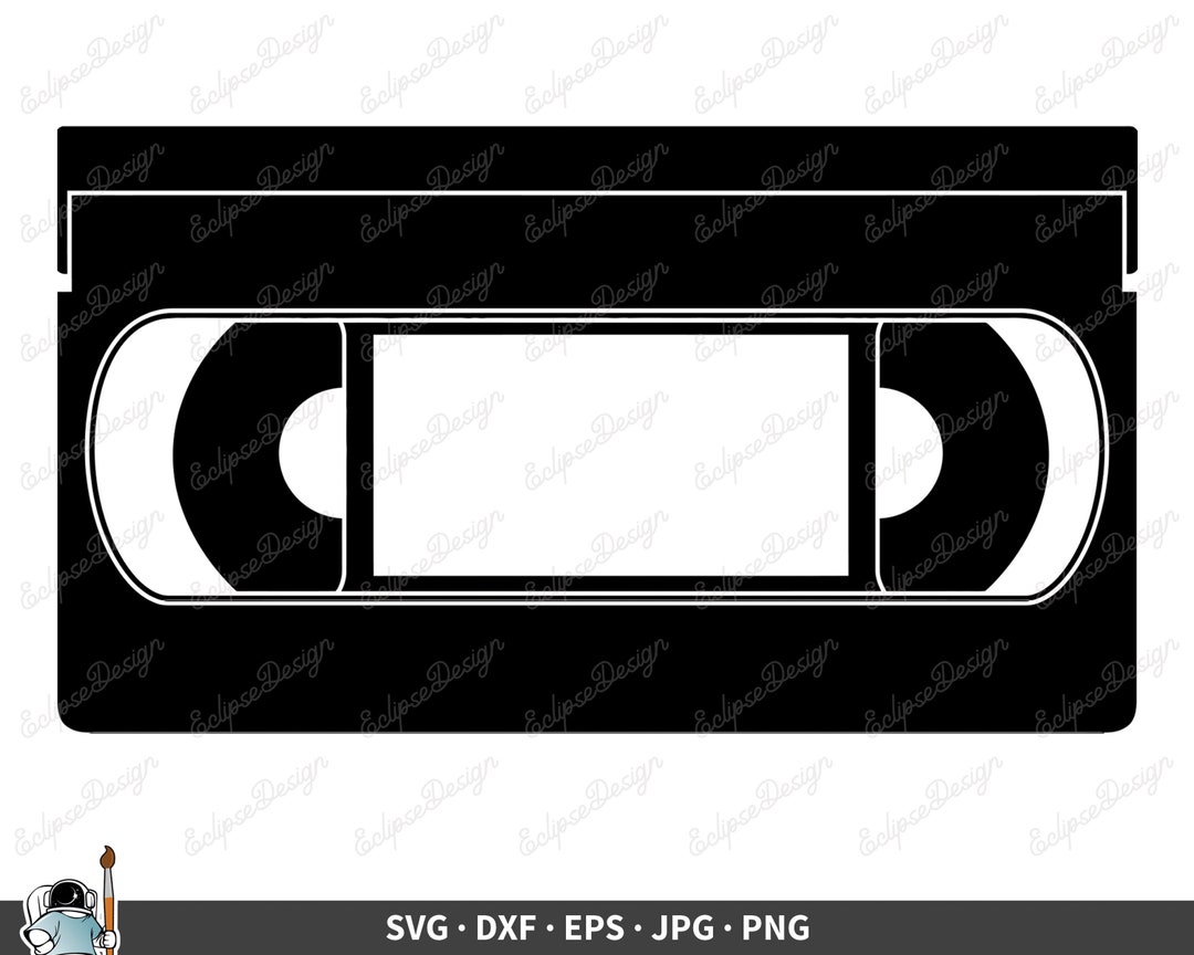 VHS Tape SVG Videotape Clip Art Cut File Silhouette Dxf Eps - Etsy