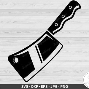 Meat Cleaver SVG Chef Knife Clip Art Cut File Silhouette Instant ...