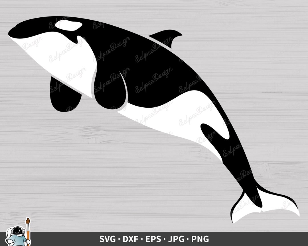 Killer Whale SVG Orca Clip Art Cut File Silhouette Dxf Eps - Etsy UK