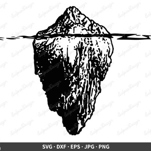 Iceberg SVG Clip Art Cut File Silhouette Dxf Eps Png Jpg - Etsy