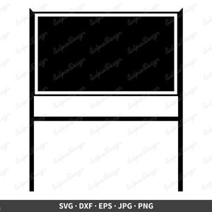 Yard Sign SVG Banner Clip Art Cut File Silhouette Dxf Eps - Etsy