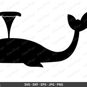 Whale Spout SVG Clip Art Cut File Silhouette Dxf Eps Png Jpg - Etsy