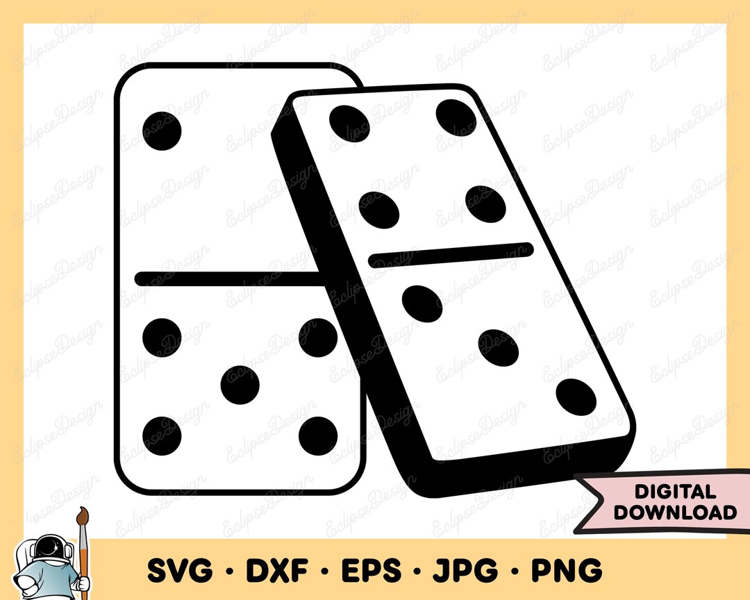 Dominoes SVG Dominoes Clip Art Dominoes Cut File Dominoes Silhouette ...