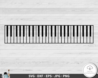 Piano Keys SVG Piano SVG Keyboard Svg Piano Keys Vector - Etsy
