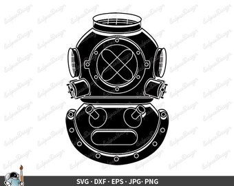 Diving Helmet Svg - Etsy