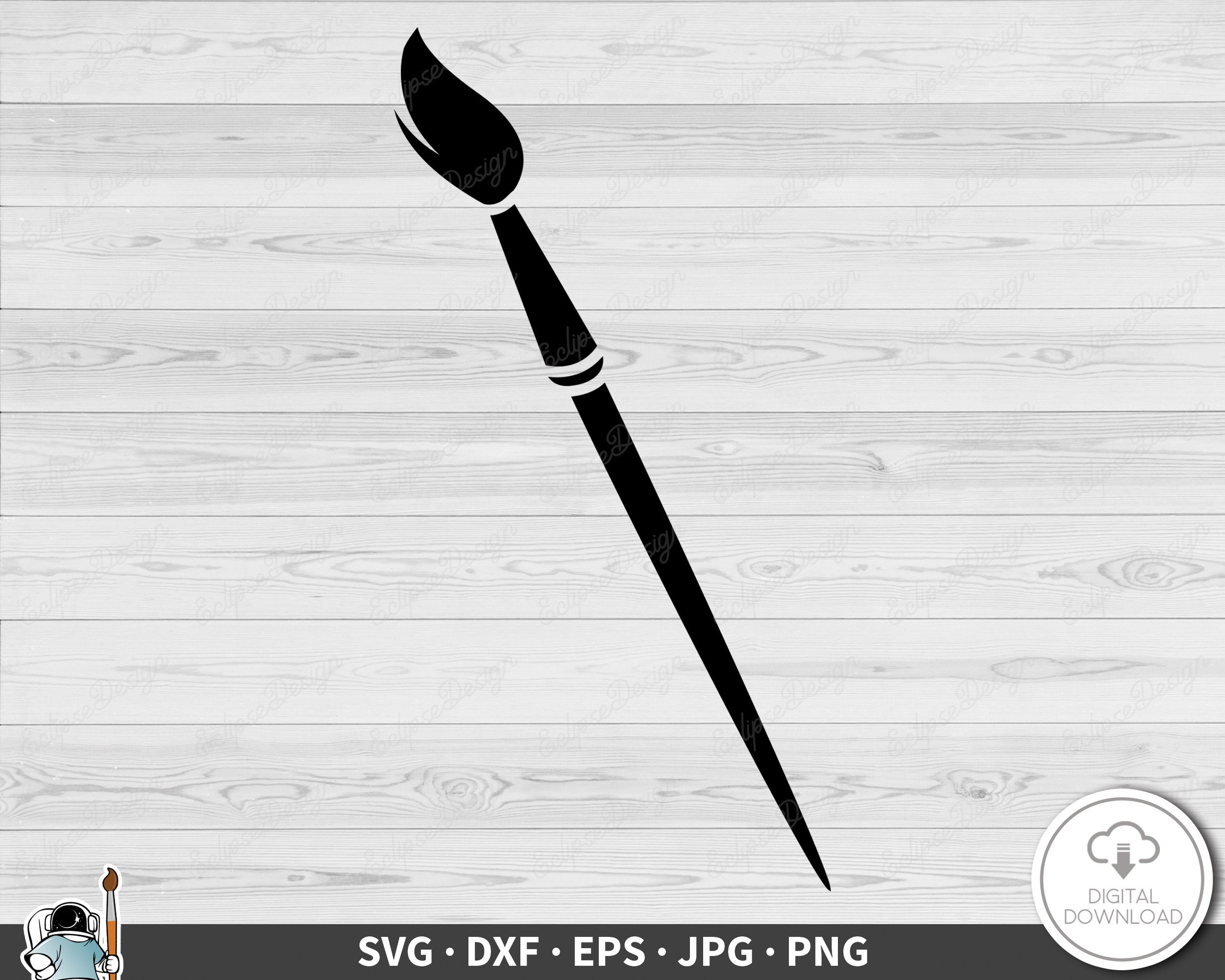 Paintbrush Clipart Black And White