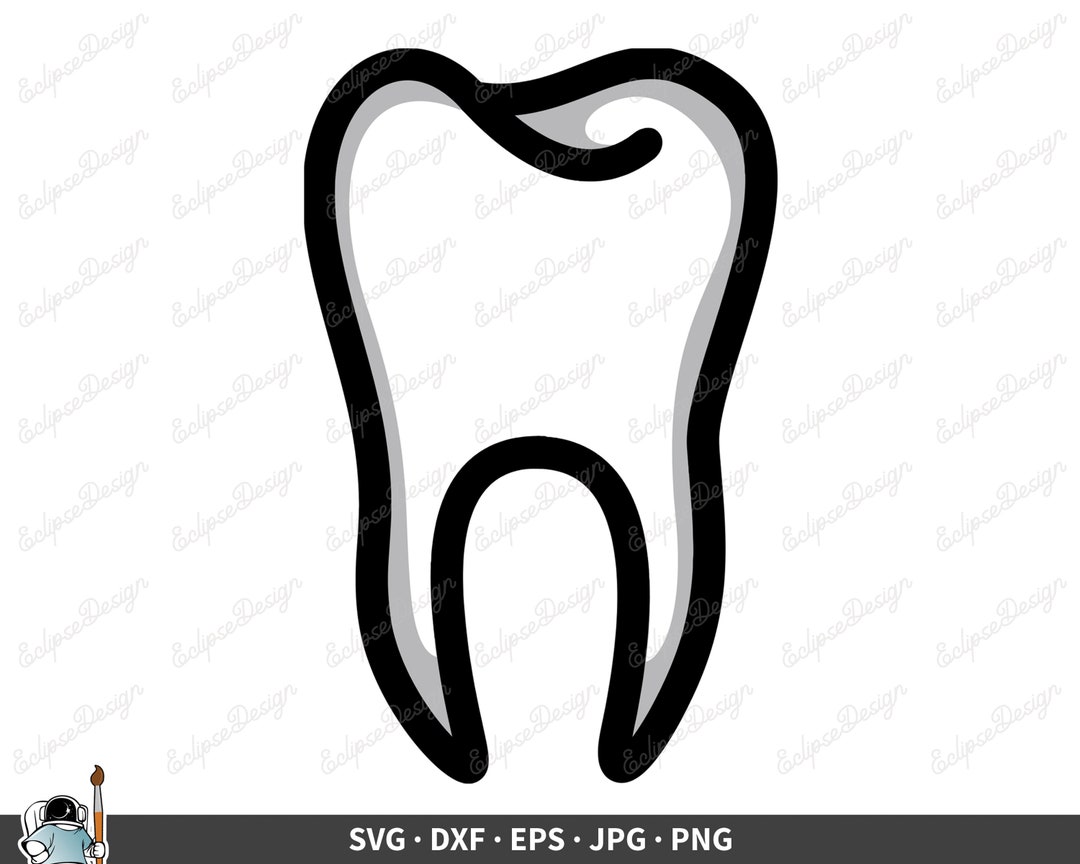 Tooth SVG Dentist Clip Art Cut File Silhouette Dxf Eps Png - Etsy