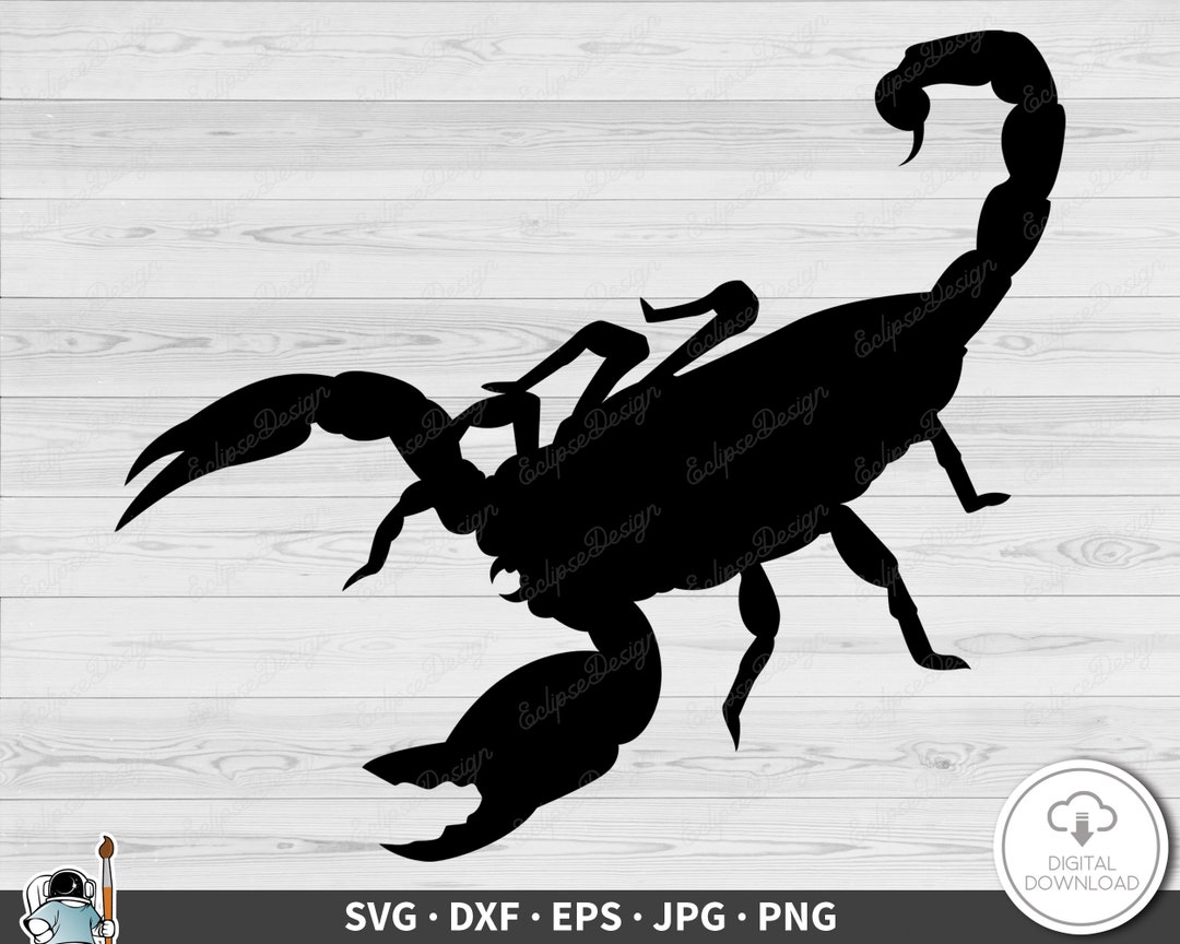 Scorpion SVG Clip Art Cut File Silhouette Instant Digital Download Dxf ...