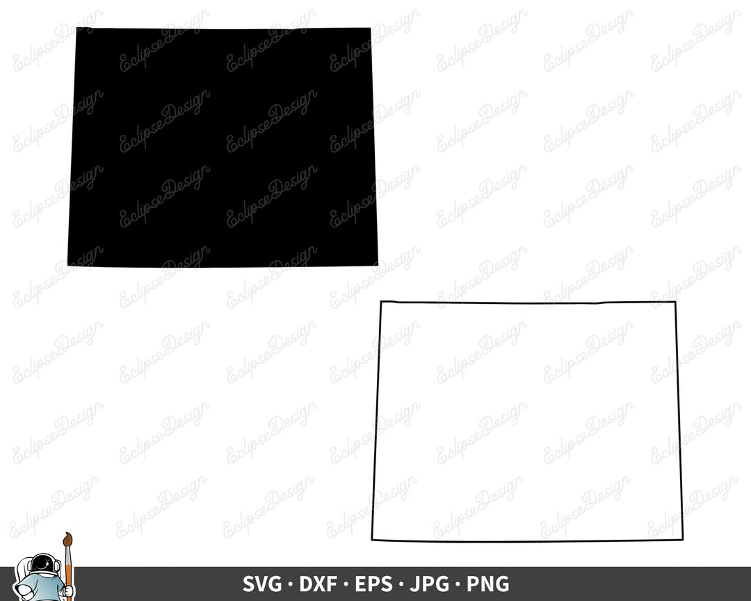 Wyoming SVG State Clip Art Cut File Silhouette Dxf Eps Png - Etsy