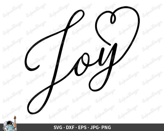 Joy Script SVG Joy Lettering Vector Joy Clipart Joy Cricut Joy | Etsy