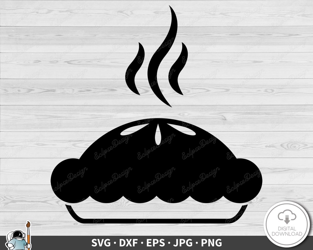 Warm Pie SVG Apple or Cherry Thanksgiving Clip Art Cut File Silhouette ...