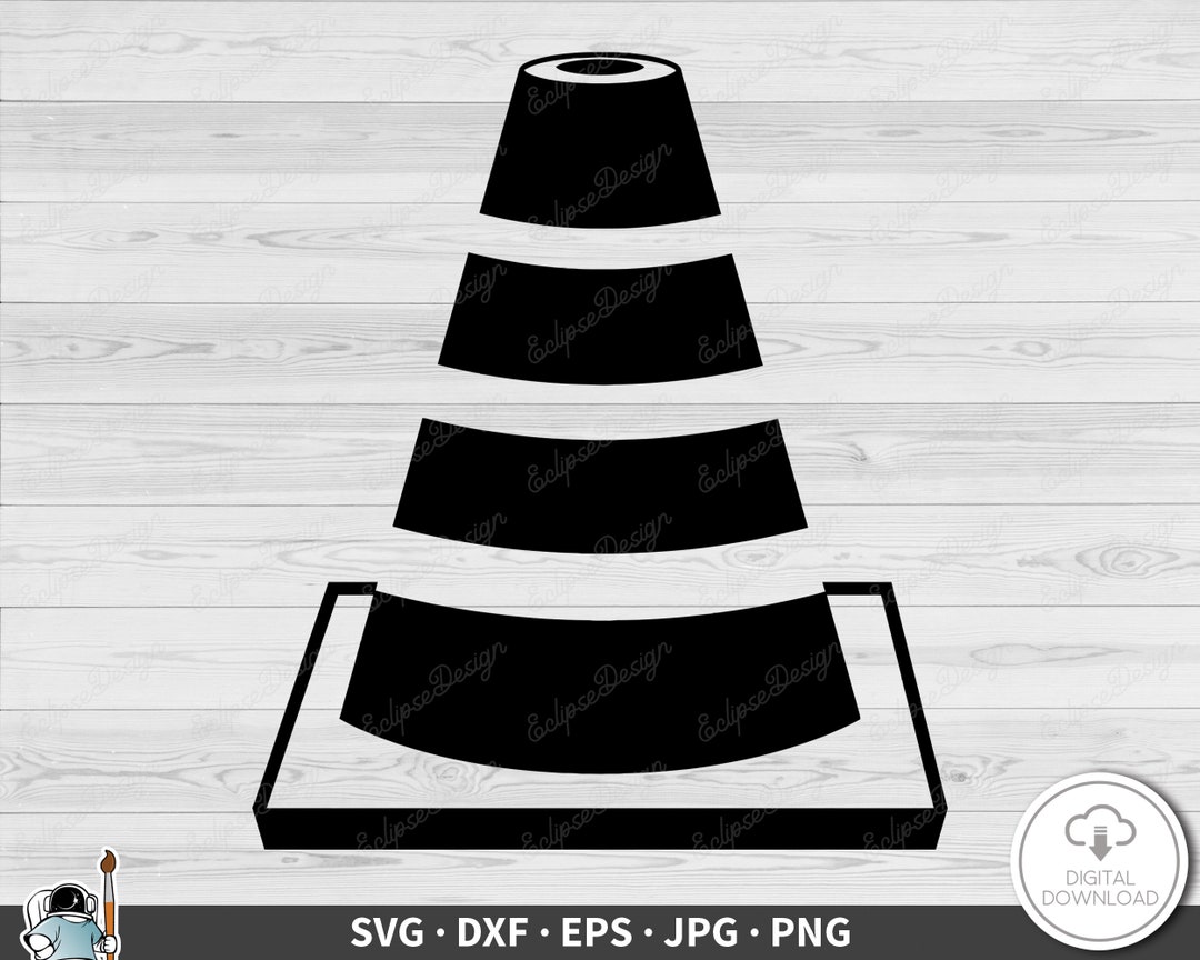 Hazard Cone SVG Clip Art Cut File Silhouette Dxf Eps Png Jpg Instant ...