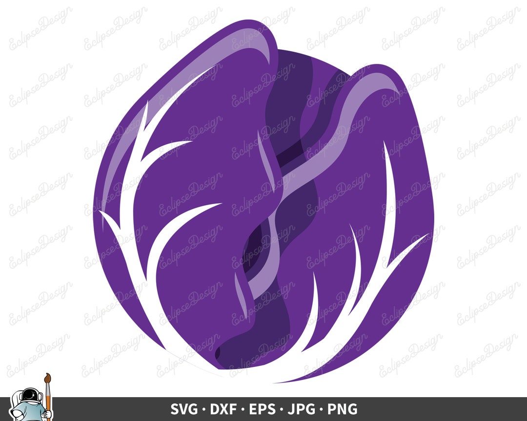 Cabbage SVG Clip Art Cut File Silhouette Dxf Eps Png Jpg - Etsy