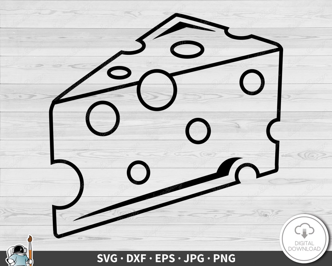 Swiss Cheese SVG Clip Art Cut File Silhouette Instant Digital Download Dxf Eps Png Jpg - Etsy