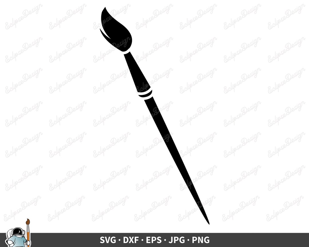 Artist Paintbrush SVG Clip Art Cut File Silhouette Dxf Eps - Etsy