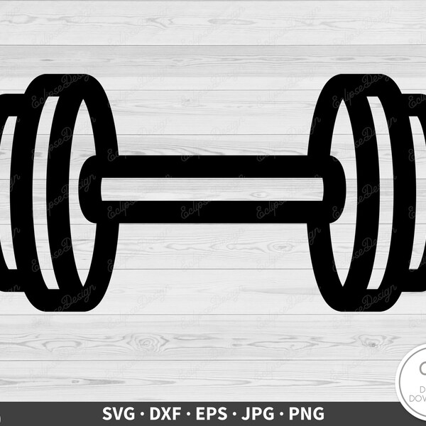 Dumbbell Svg - Etsy