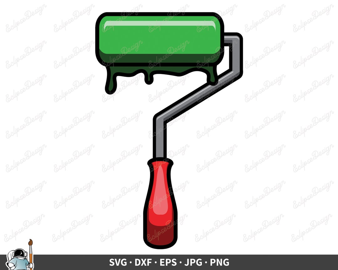 Paint Roller SVG Painting Clip Art Cut File Silhouette Dxf - Etsy