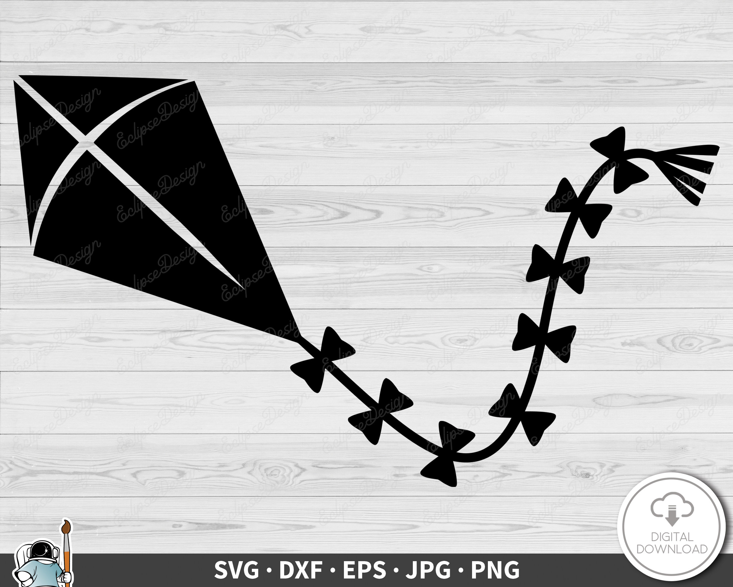 Kite Outline Clipart