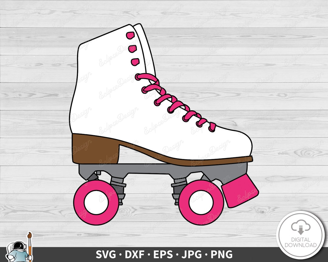 Roller Skate SVG Clip Art Cut File Silhouette Instant Digital Download ...