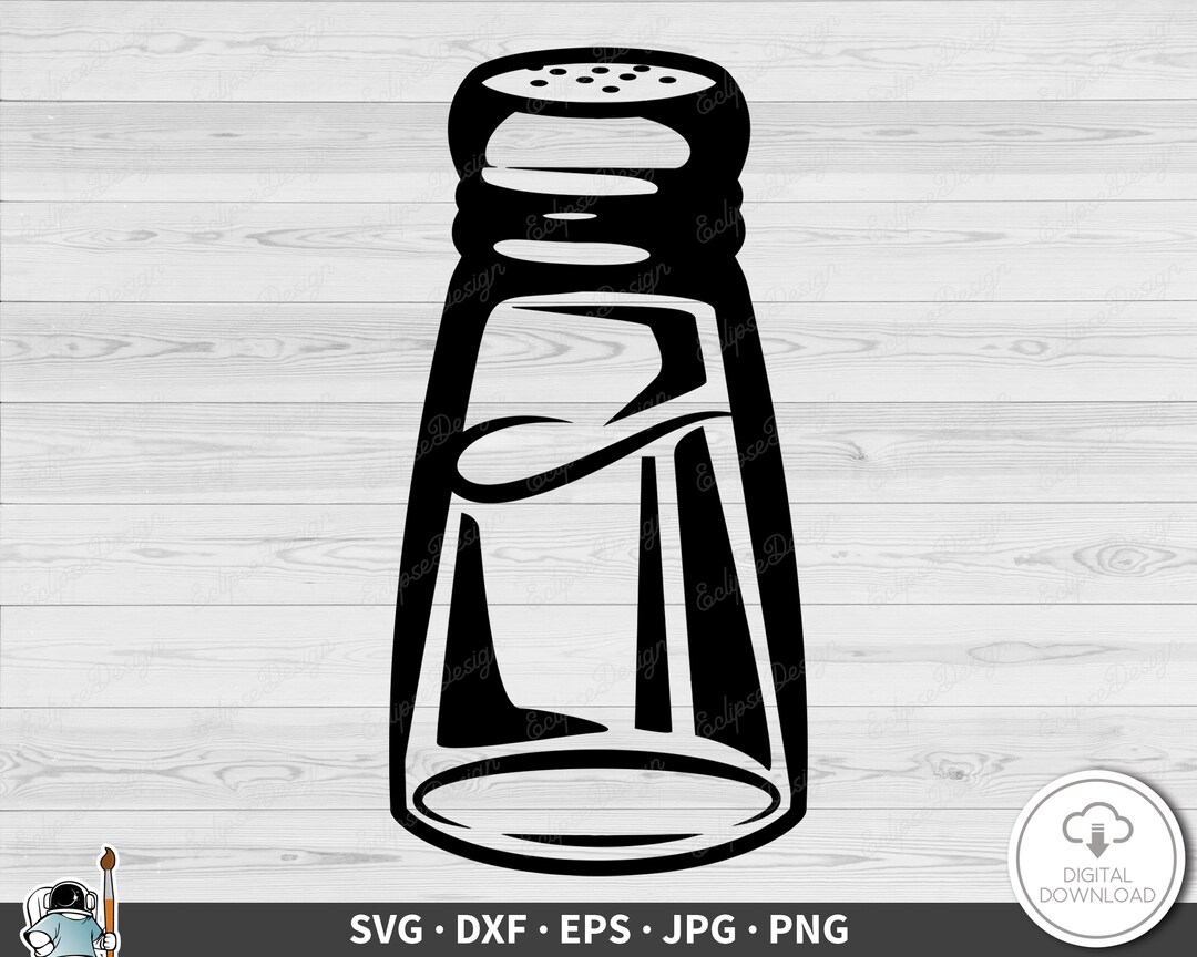 Salt Shaker SVG Clip Art Cut File Silhouette Instant Digital Download ...