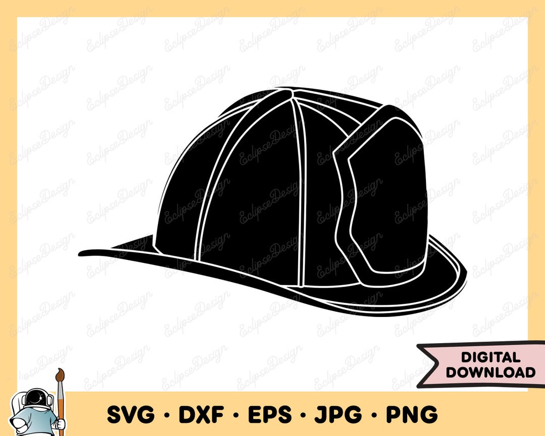 Fireman Hat SVG Fireman Clip Art Fireman SVG Cut File Silhouette ...