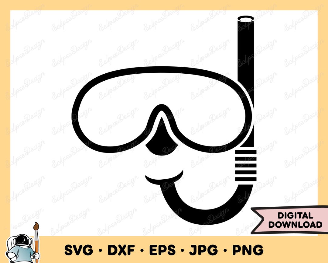 Snorkel SVG Snorkel PNG Ocean Diving Clip Art Cut File Silhouette ...