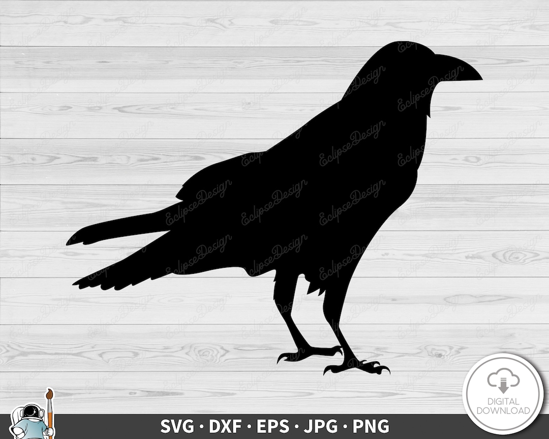 Sitting Raven Silhouette