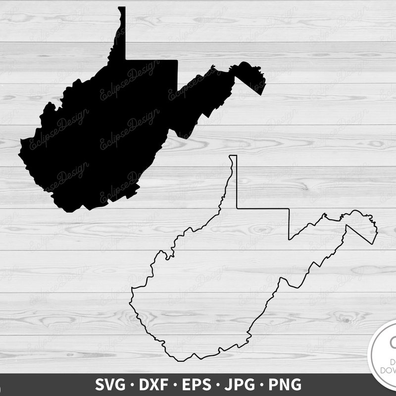 West Virginia Clipart - Etsy