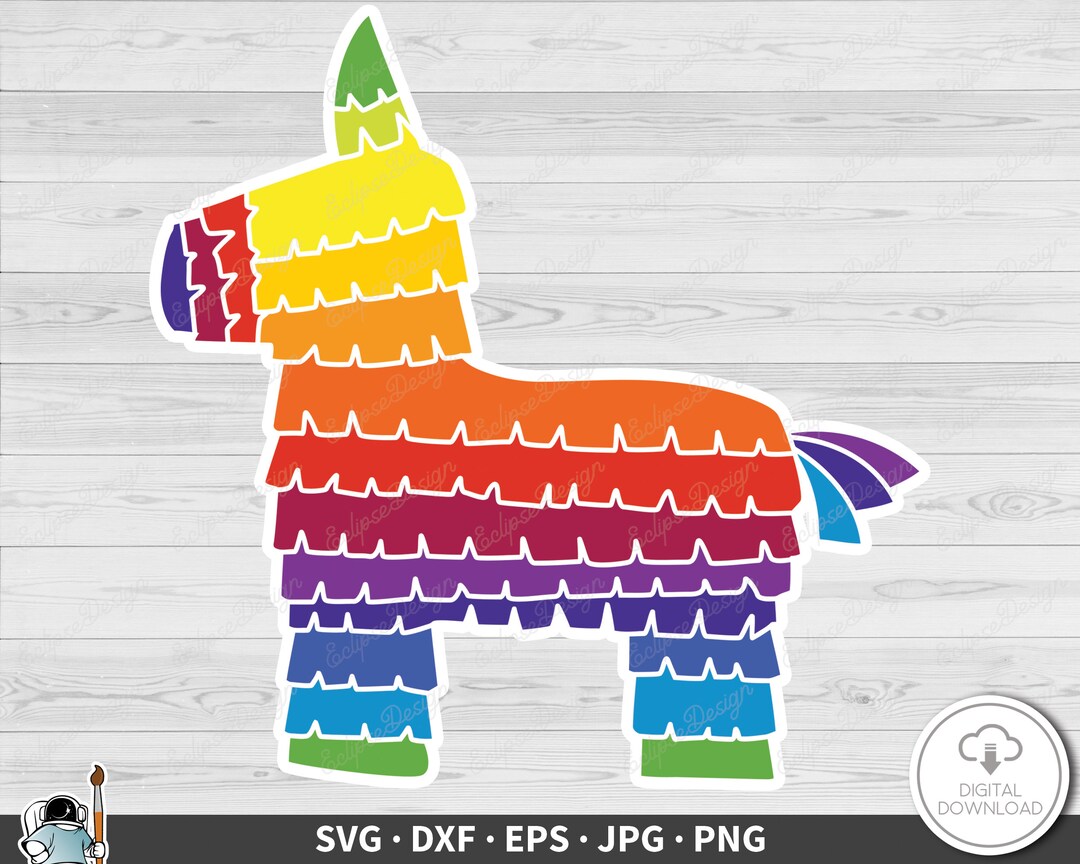 Pinata Fiesta SVG Clip Art Cut File Silhouette Instant Digital Download ...