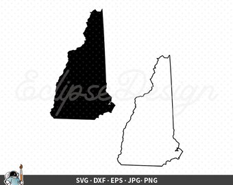 Drawing & Illustration New Hampshire Map Flag SVG eps ai png jpg pdf NH ...