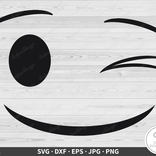 Eye Wink Svg - Etsy