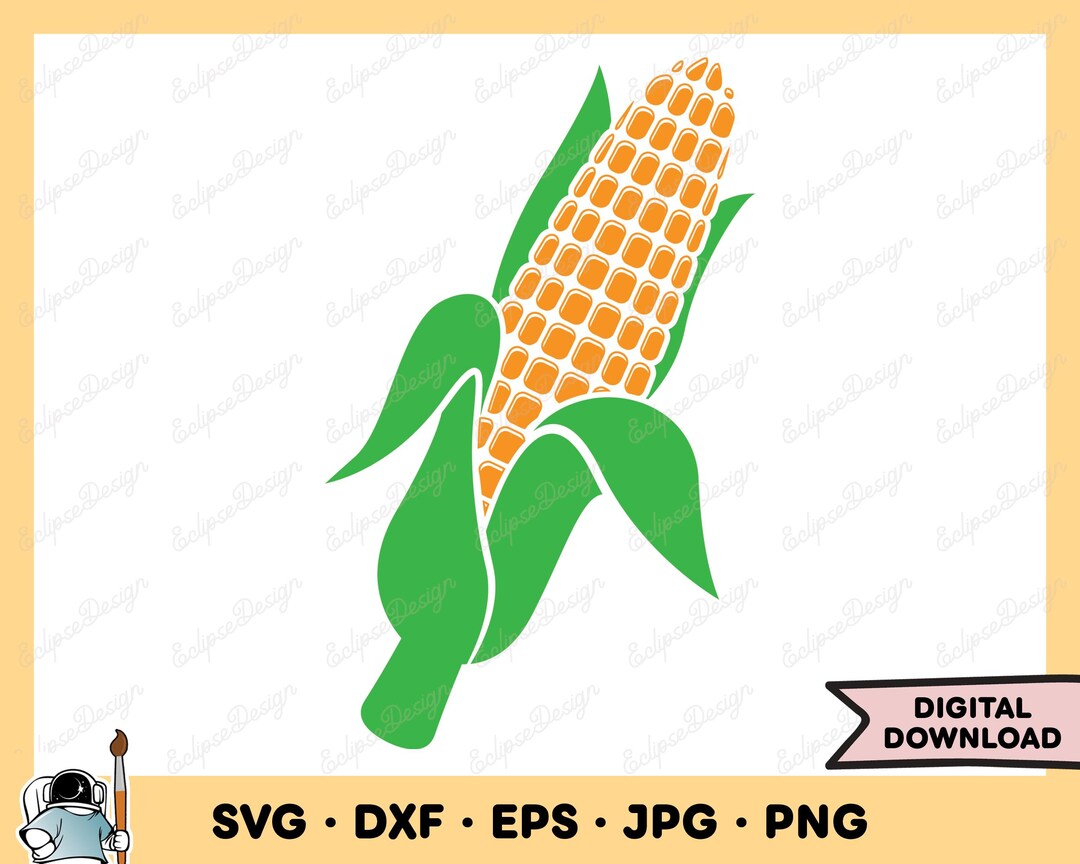 Corn SVG Corn Clip Art Corn Cut File Silhouette Instant Digital ...