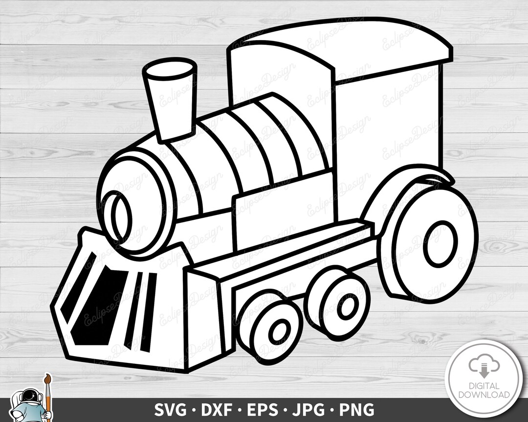 Toy Model Train SVG Clip Art Cut File Silhouette Instant Digital ...