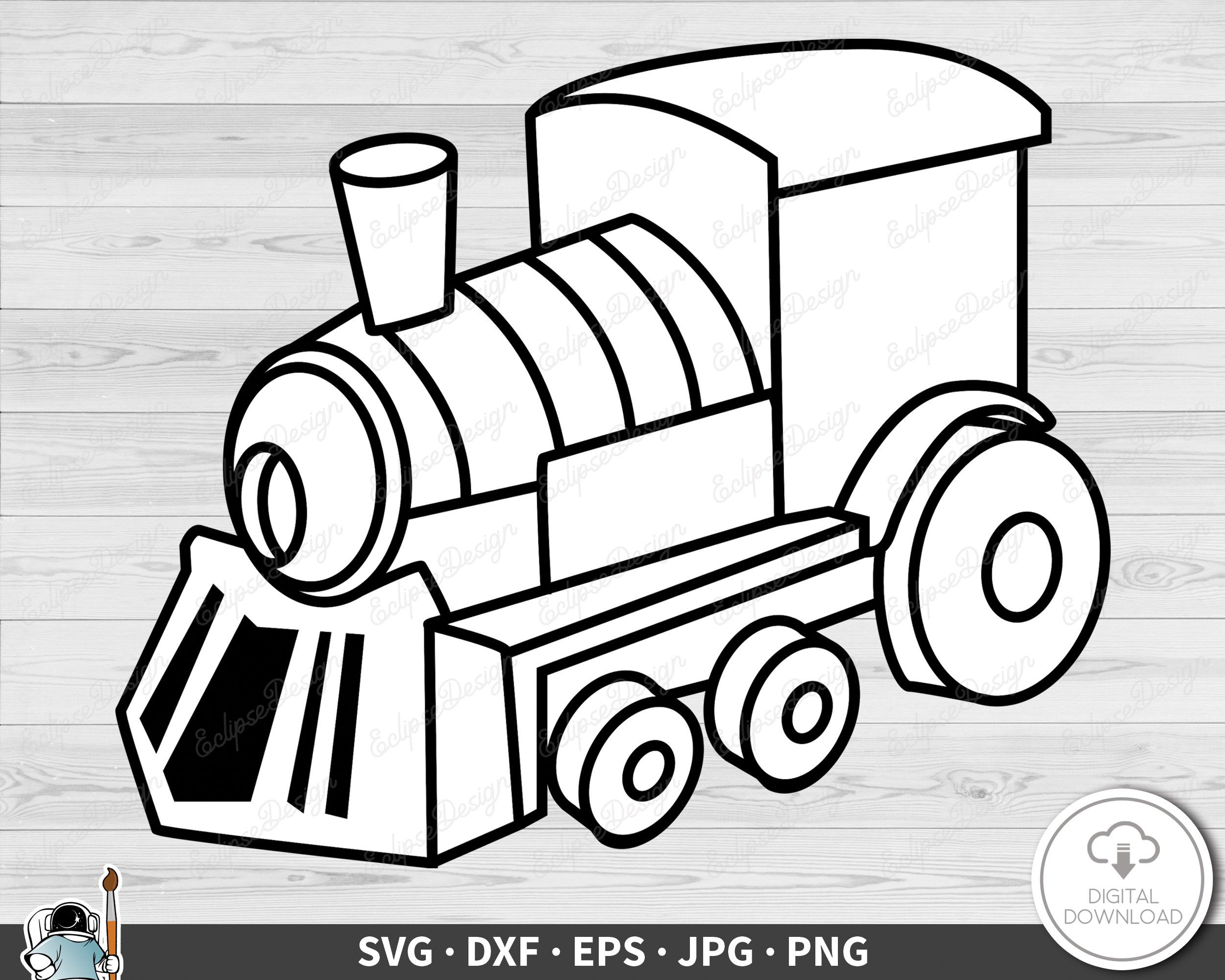 Electric Train Clipart Black And White