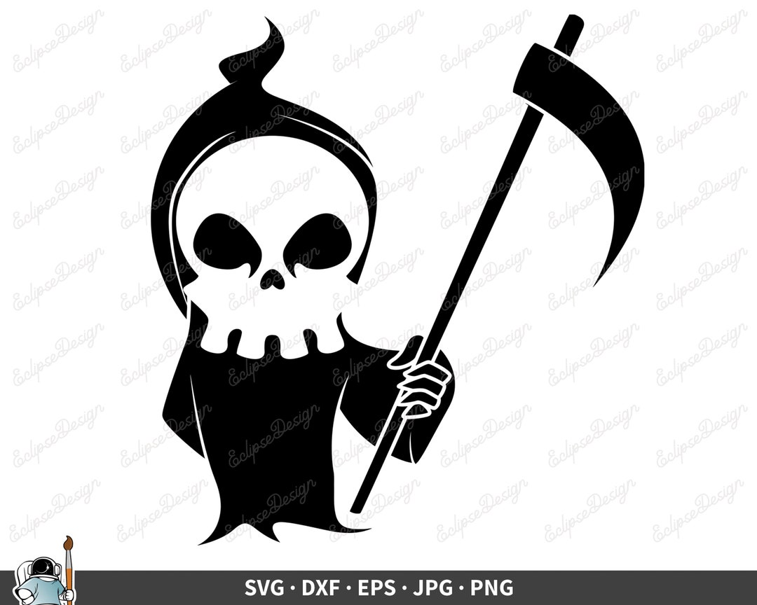 Sensenmann SVG Sensenmann Silhouette Reaper Clip Art Halloween - Etsy.de