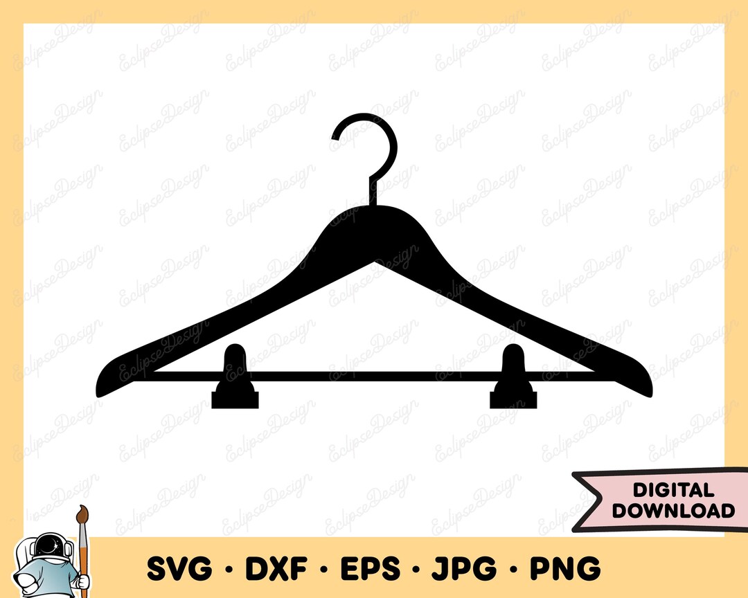 Clothes Hanger SVG Clothes Hanger Clip Art Clothes Hanger Cut File ...