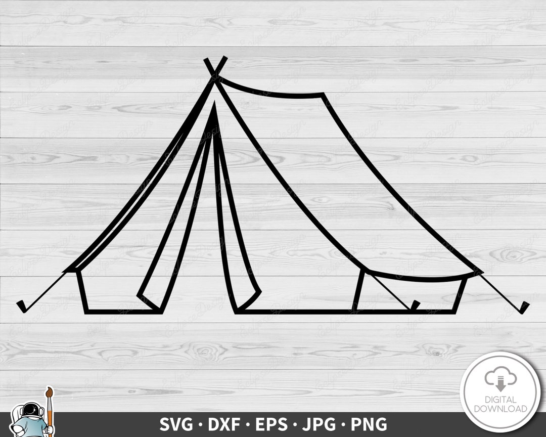 Camping Tent SVG Clip Art Cut File Silhouette Instant Digital Download ...