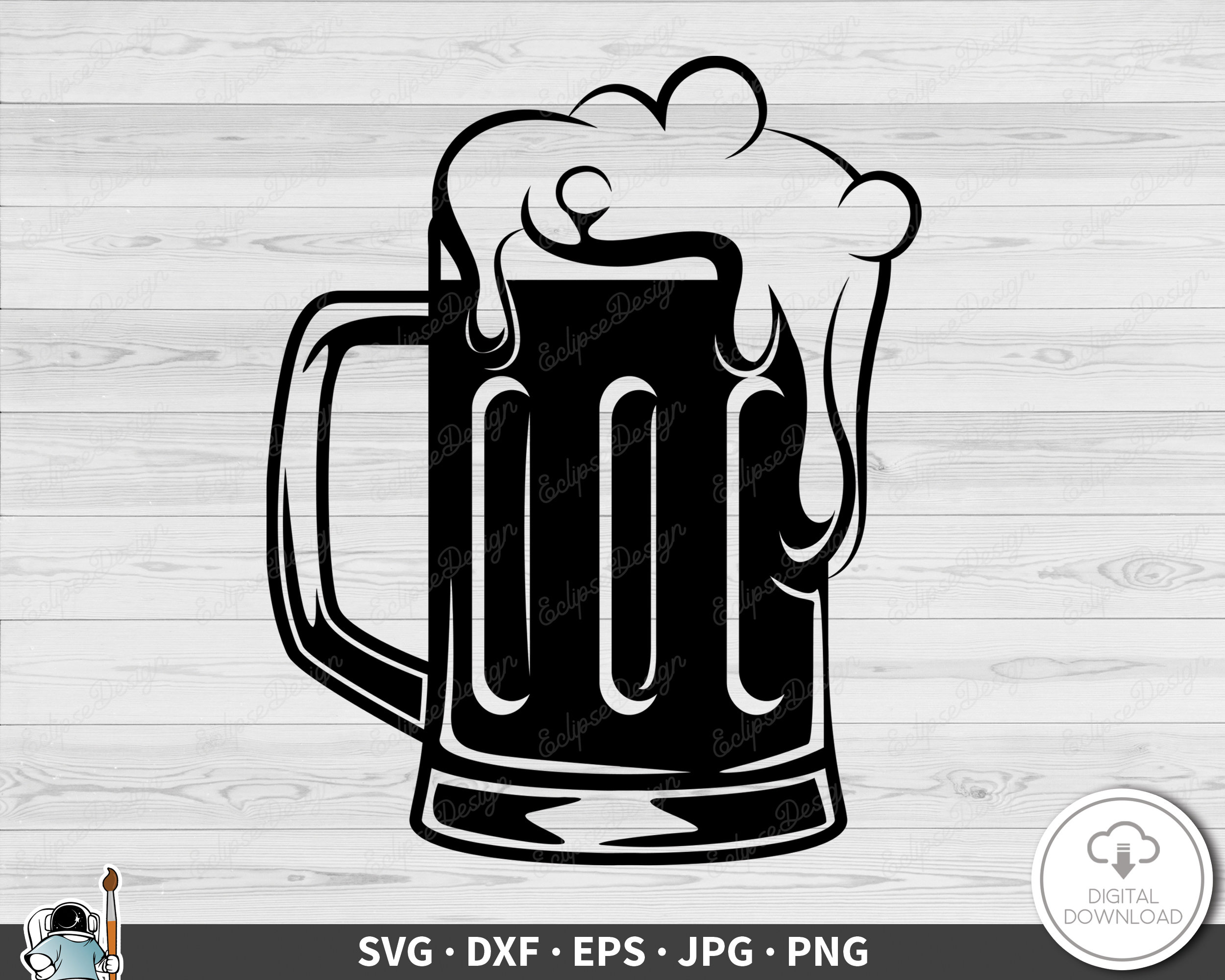 Empty Beer Mug Vector
