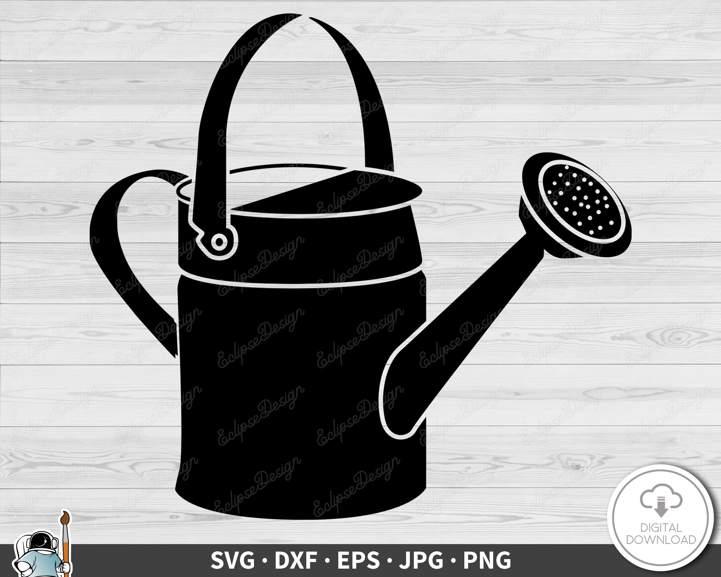 Watering Can Clip Art Black And White