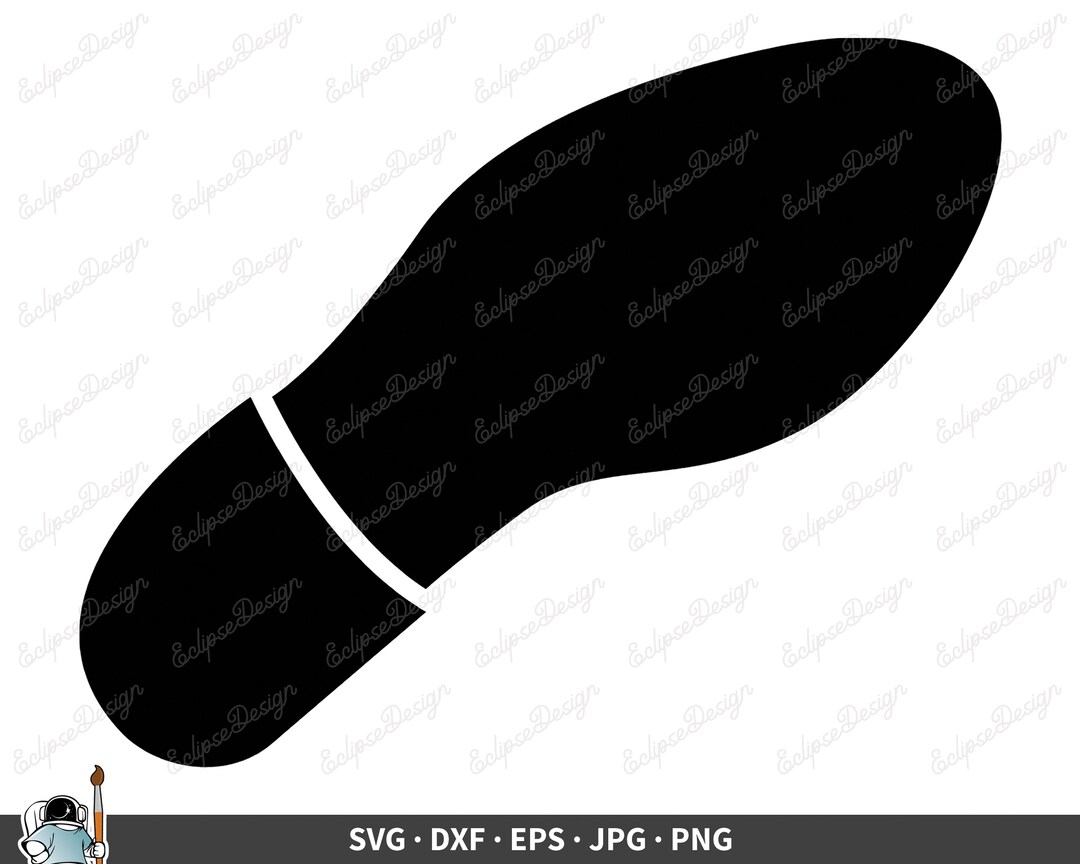 Shoe Print SVG Detective Clue Clip Art Cut File Silhouette - Etsy